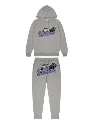 Trapstar Shooters Hooded Tracksuit - Grey/purple