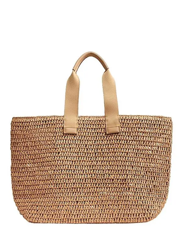 REISS Emeryson Crochet Tote - Tan