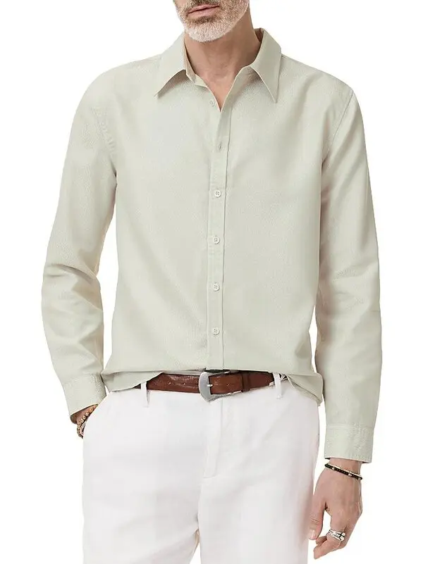 John Varvatos Martin Button Shirt - Smoked Pearl Gray