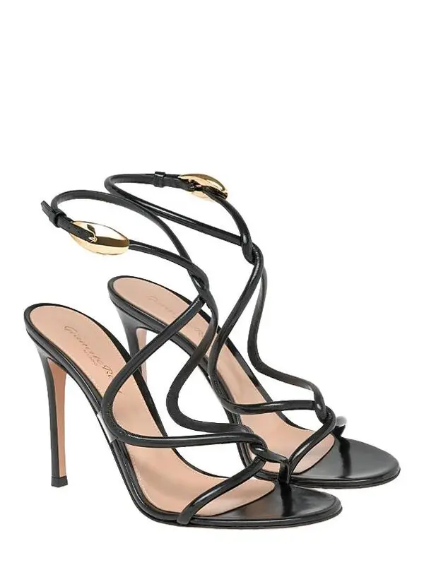 GIANVITO ROSSI Mamba Sandal - Black Leather