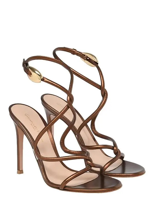 GIANVITO ROSSI Mamba Sandal - Brown Nappa Leather