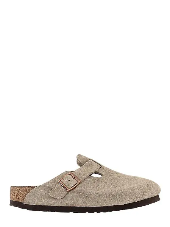 BIRKENSTOCK Boston Narrow-fit Suede Clogs - Taupe