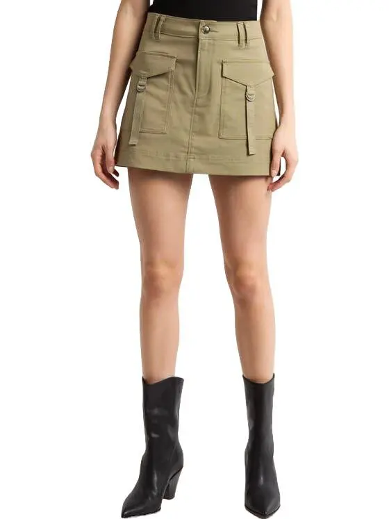 Paige Kayla Cargo Mini Skirt - Sage