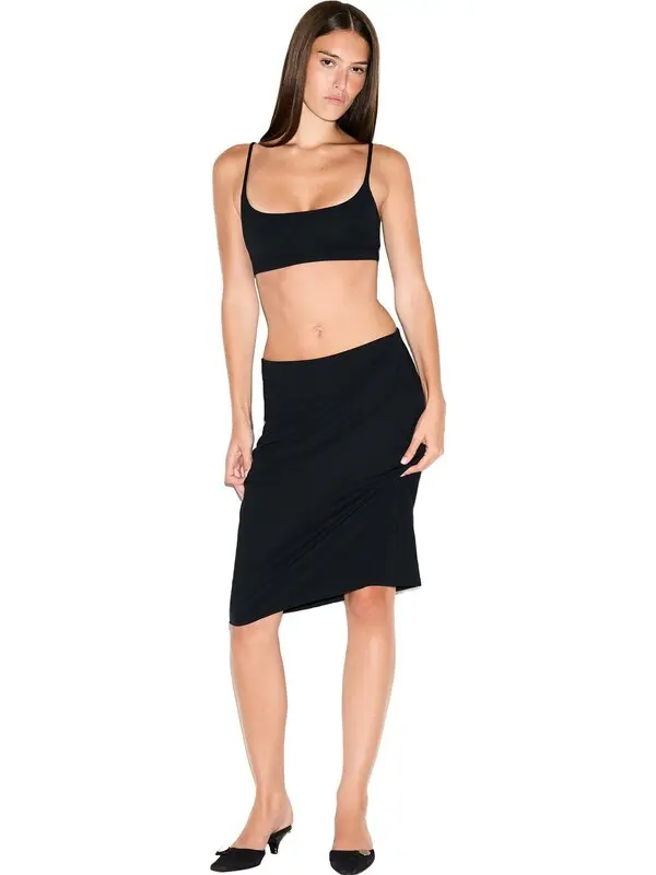 SKIMS Smooth Layers Midi Skirt - Obsidian