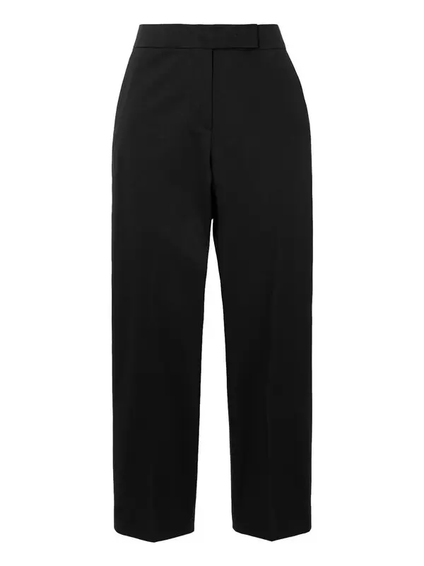 Max Mara Okra Cotton-blend Pants - Black