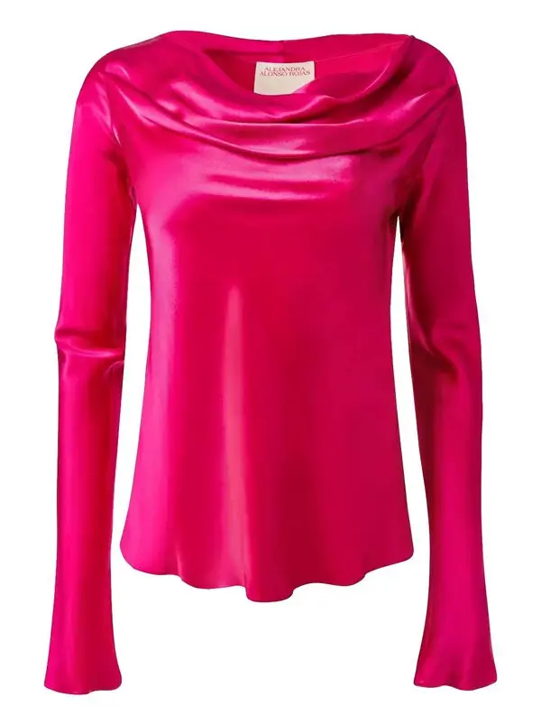 Alejandra Alonso Rojas Silk Blouse - Pink