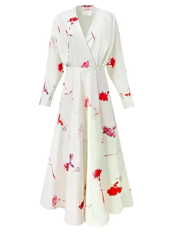 Alejandra Alonso Rojas Cotton Wrap Dress - White