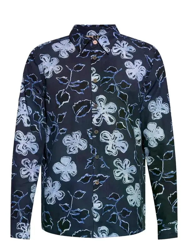Paul Smith Floral-print Shirt - Blue