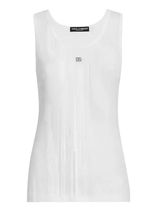 Dolce & Gabbana Logo Tank Top - White