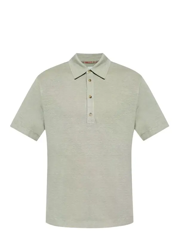 Paul Smith Linen Polo Shirt - Green