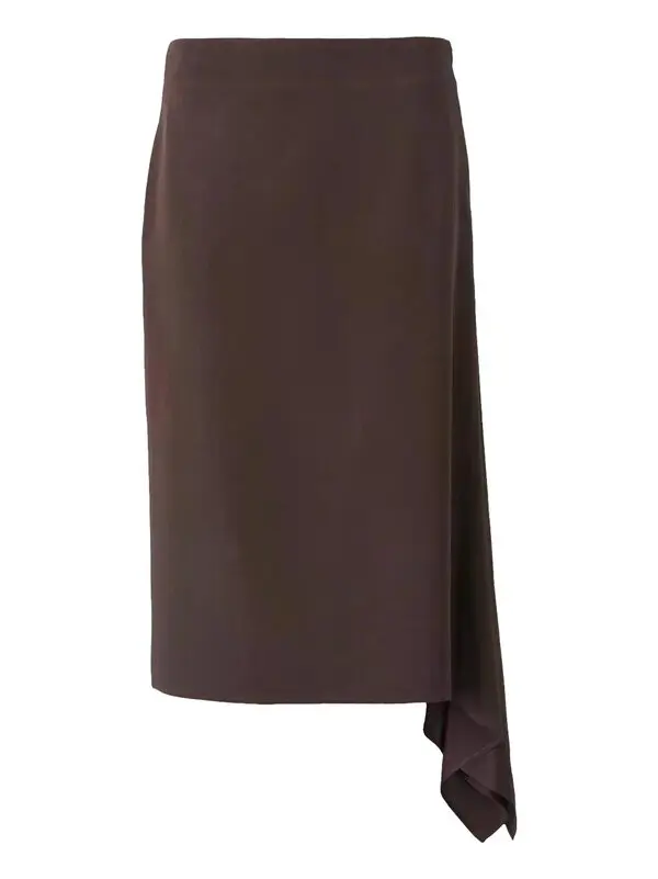 Peserico Draped Midi Skirt - Brown