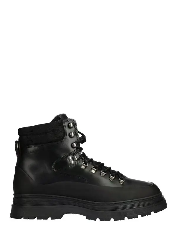 Gant Leather Lace Up Boots - Black