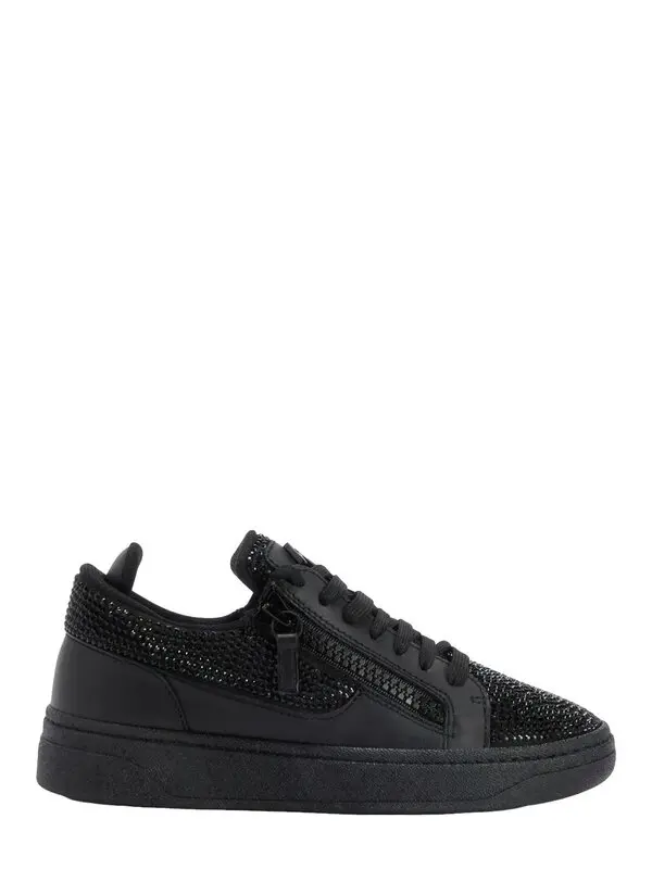 GIUSEPPE ZANOTTI Gz94 Rhinestone-embellished Sneakers - Black
