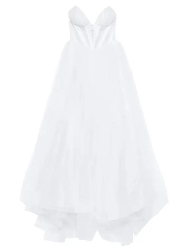 ATU BODY COUTURE Corset Tulle Gown - White