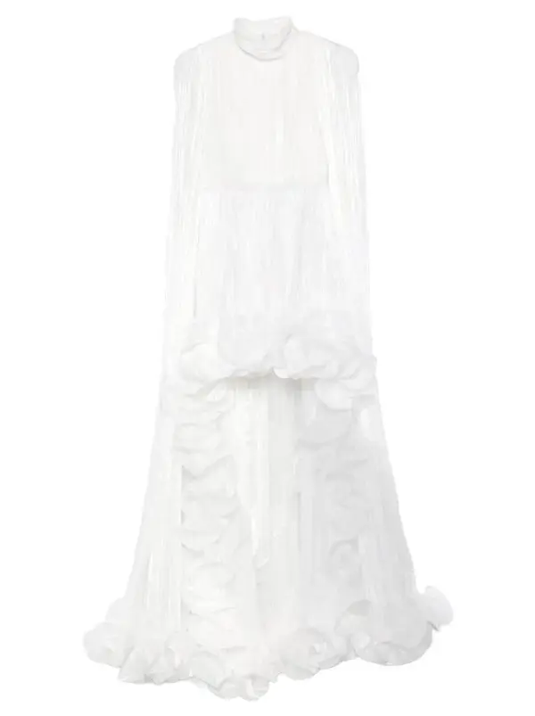ANA RADU Plissé Gown - White