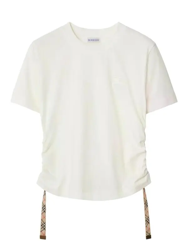 Burberry Check-trim T-shirt - Neutrals