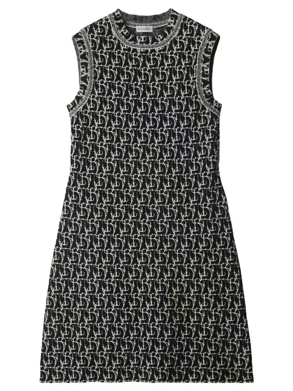 Burberry Monogram Sleeveless Dress - Black
