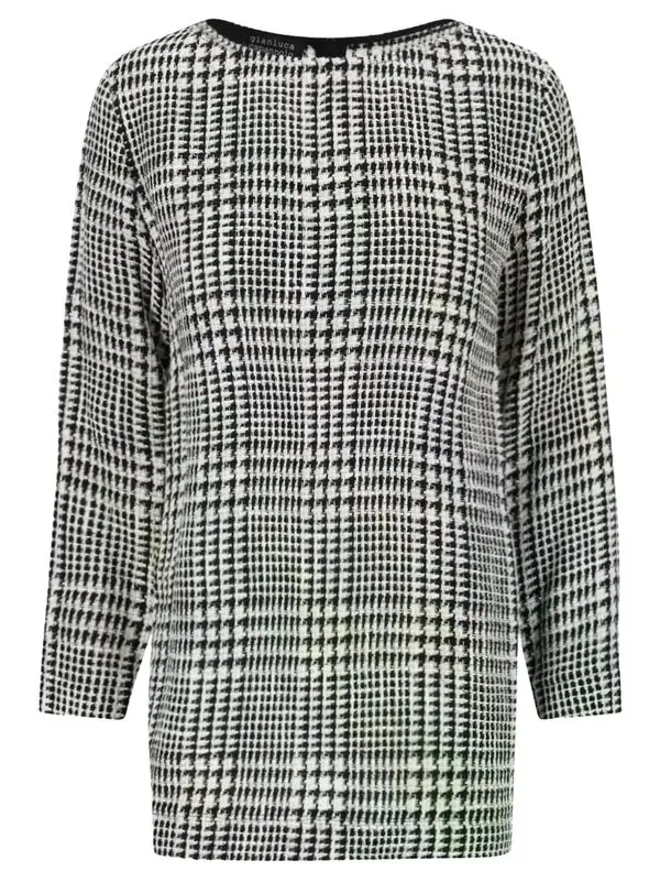 GIANLUCA CAPANNOLO Tartan Mini Dress - White