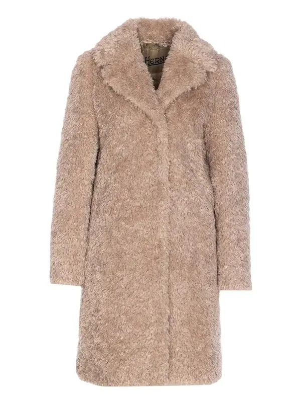 Herno Coat With Faux Fur - Beige