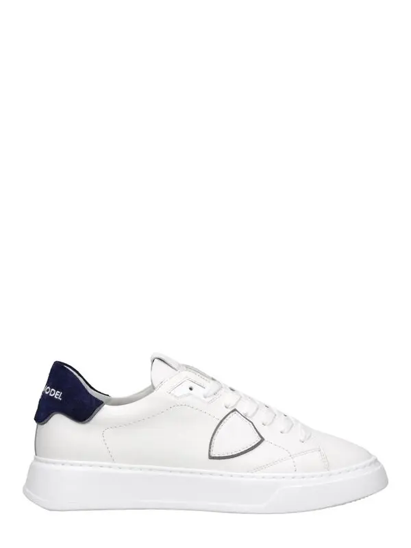 Philippe Model Leather Sneakers - Veau Daim_blanc Bleu