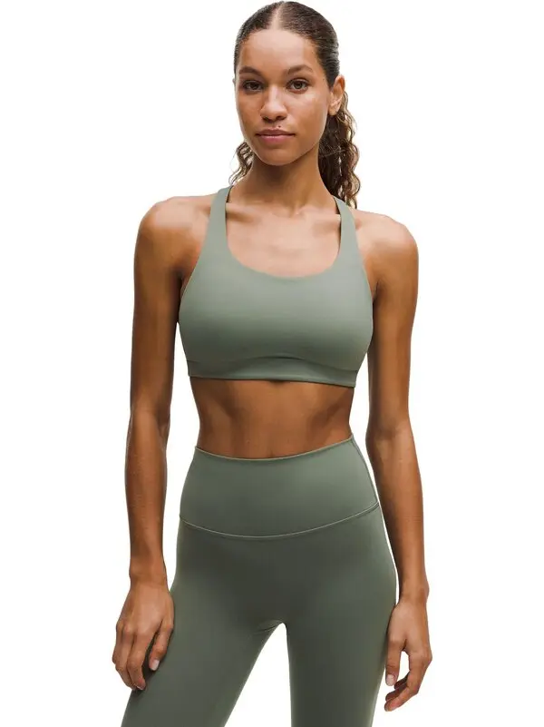Lululemon Energy Bra Medium Support, B-d Cups - Willow Leaf
