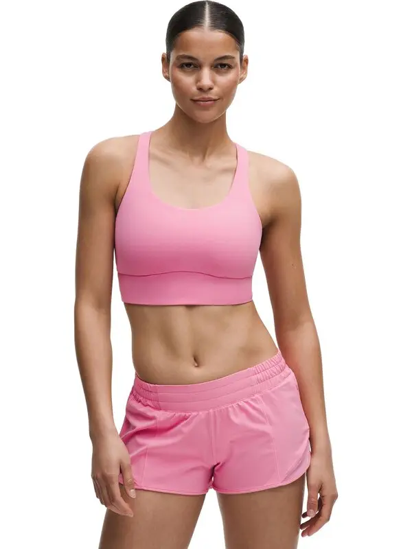 Lululemon Energy Longline Bra Medium Support, B-d Cups - Candy Cloud