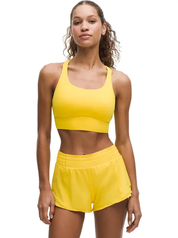 Lululemon Energy Longline Bra Medium Support, B-d Cups - Lemon Lush