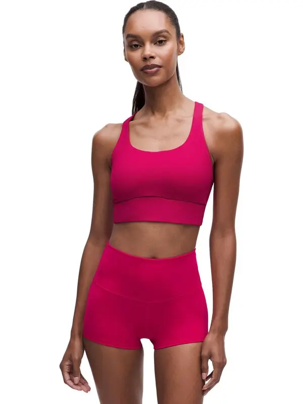 Lululemon Energy Longline Bra Medium Support, B-d Cups - Mulberry Spark