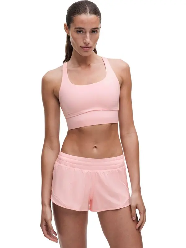 Lululemon Energy Longline Bra Medium Support, B-d Cups - Pink Pearl