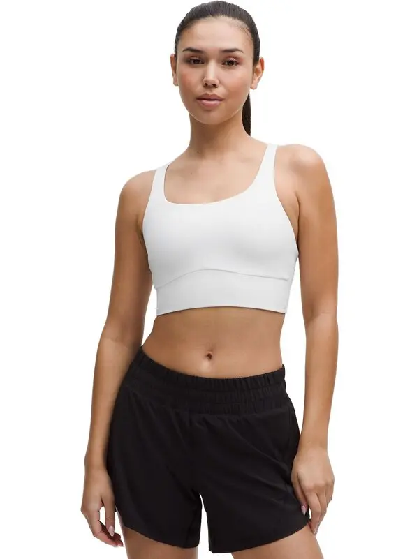 Lululemon Energy Longline Bra Medium Support, B-d Cups - White