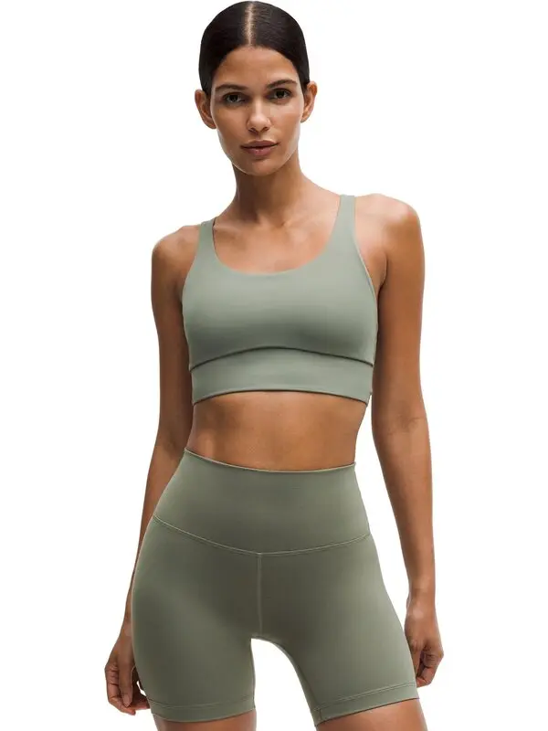 Lululemon Energy Longline Bra Medium Support, B-d Cups - Willow Leaf