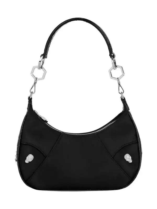 Philipp Plein Crocco Shoulder Bag - Black