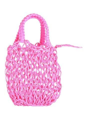 PHANTA Woven Handbag - Fuchsia