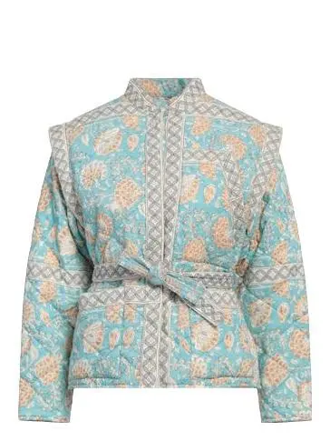 Antik Batik Belted Quilted Jacket - Blue