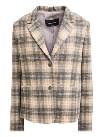 Fabiana Filippi Virgin Wool Tartan Blazer - Grey