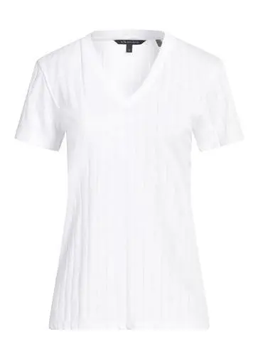 Armani Exchange T-shirt In Polyester And Cotton - White