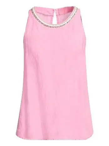 120% Lino Sleeveless Top - Pink