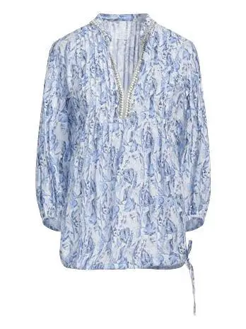 120% Lino Linen Kaftan Top - Blue