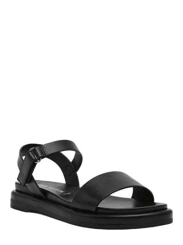 Anne Klein Elani Ankle Strap Sandals - Black