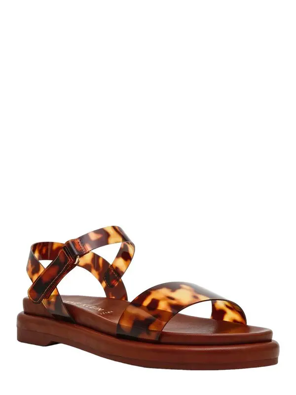 Anne Klein Elani Ankle Strap Sandals - Tortoise