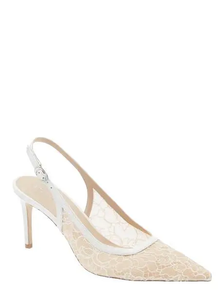 STUART WEITZMAN Power 75 Slingback Pump - Blanco/beige/blanco