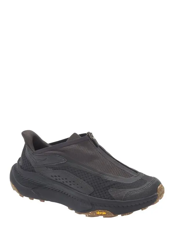 HOKA Project Transport Zip Sneakers - Carbon Black / Black