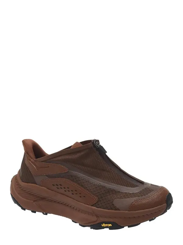 HOKA Project Transport Zip Sneakers - Mineral Brown/walnut