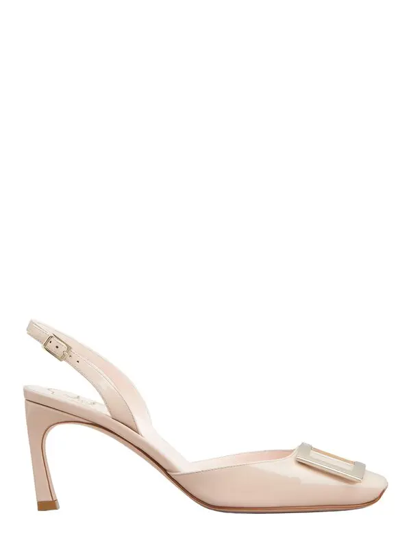 ROGER VIVIER Trompette Slingback Pumps In Patent Leather - Pink