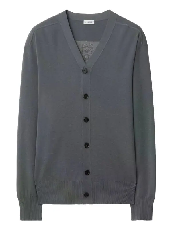 Burberry Crest Cardigan - Grey