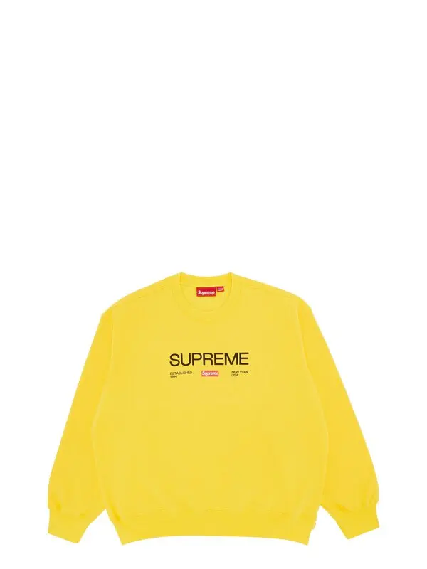 Supreme Established Crewneck - Yellow