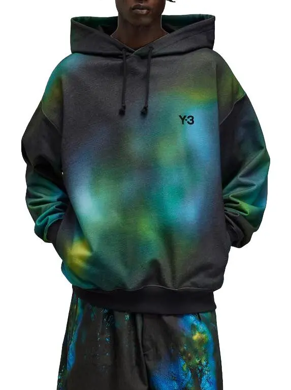 Y3 Allover Print French Terry Hoodie - Multicolor