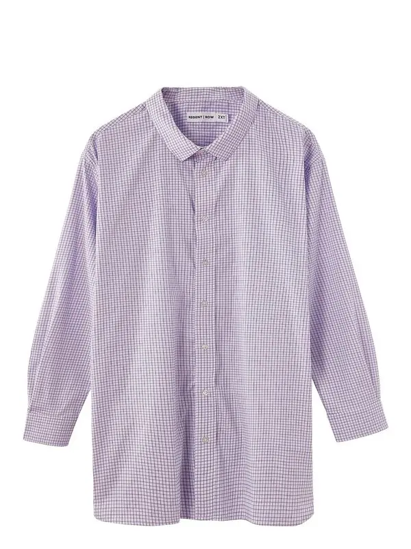REGENT ROW Big And Tall Long Sleeve Stanton Shirt, Tailored Fit - Pink-blue-check