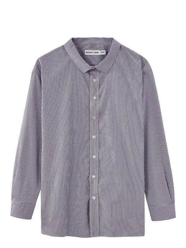 REGENT ROW Big And Tall Long Sleeve Stanton Shirt, Tailored Fit - Traditional-plaid