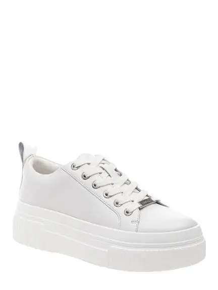 J/SLIDES NYC Lace-up Leather Platform Sneakers - White